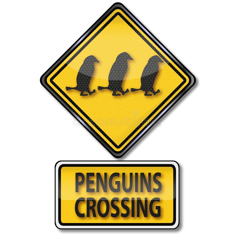 Caution Penguin Sign Stock Illustrations – 11 Caution Penguin Sign ...