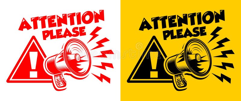 Attention Please Important Notice Stock Vector - Illustration of ...
