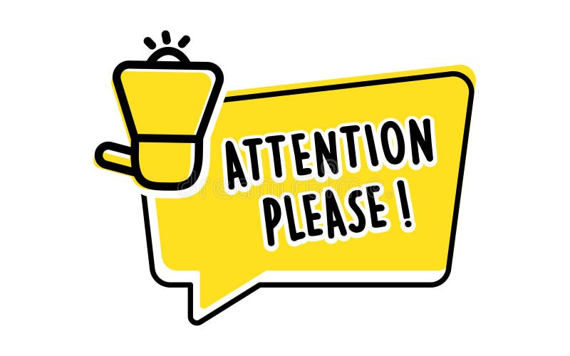 Attention Please Notice Vector Illustration Stock Vector - Illustration ...