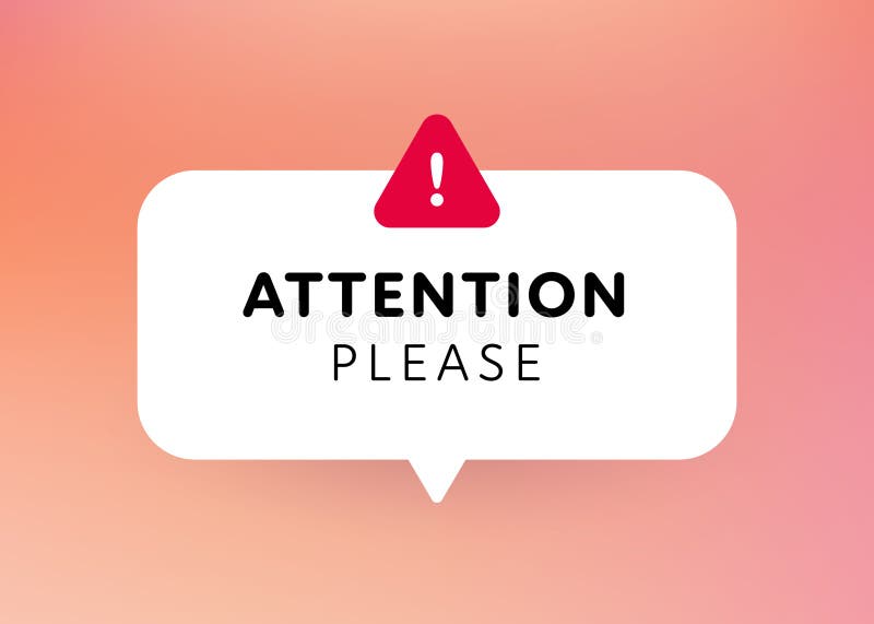 Attention Please Sign. Vector Modern Color Illustration Stock Vector ...