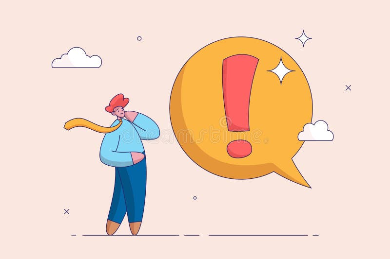 Attention or Punctuation Concept. Big Exclamation Mark for Important ...