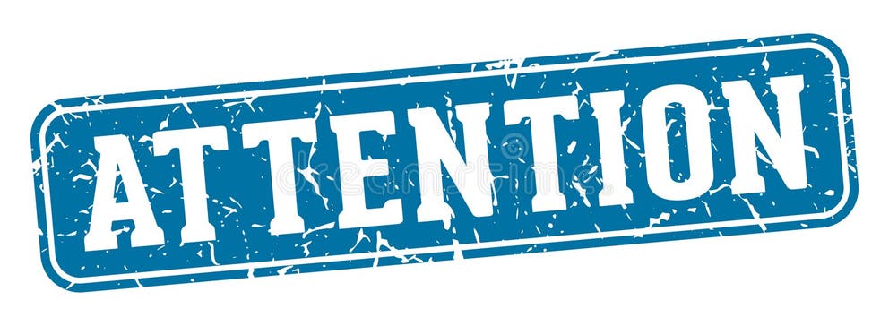 Attention Rectangular Sign. Attention Stamp Stock Vector - Illustration ...