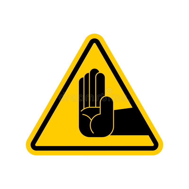 Attention Refusal. Yellow Triangular Road Sign Stock Vector ...