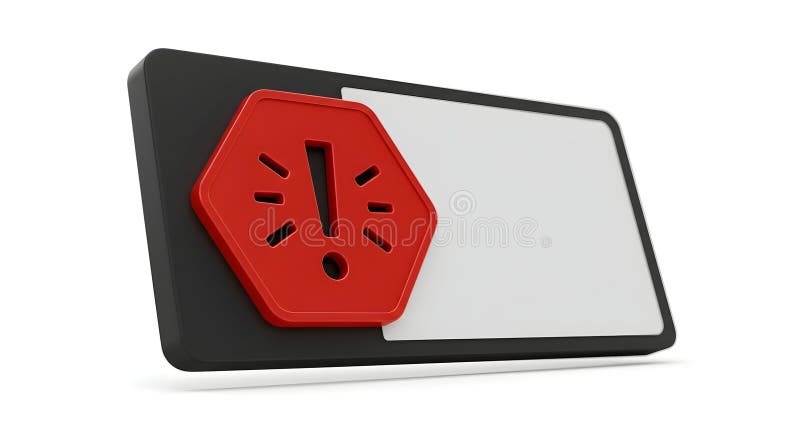 Attention Sign Alert with Exclamation Mark Icon Stock Photo - Image of ...