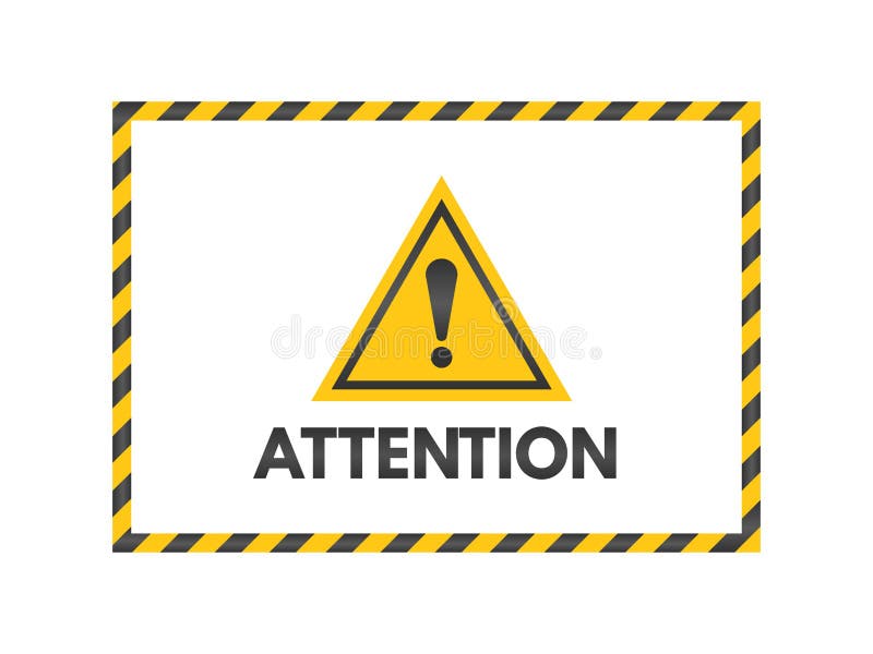 Attention Please Vector. Rectangular Illustration with Red Arrows To ... Attention Please Vector. Rectangular Illustration with Red Arrows To ...