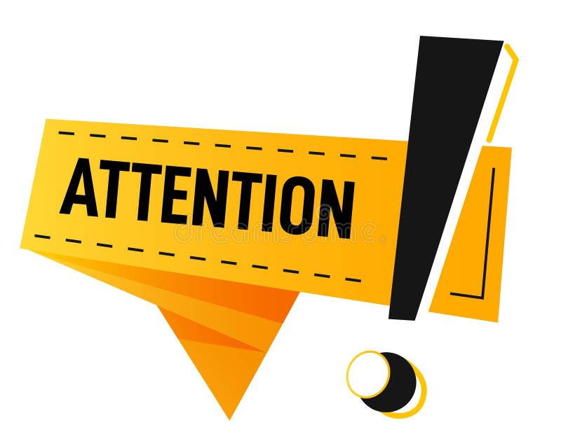 Attention Sign with Exclamation Mark Banner Vector Stock Vector ...