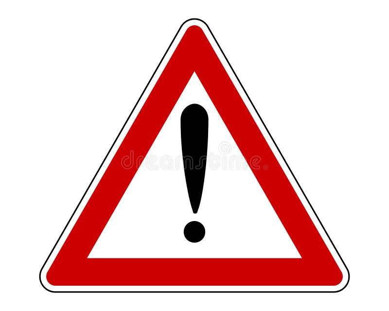Attention Sign with Exclamation Mark Stock Vector - Illustration of ...