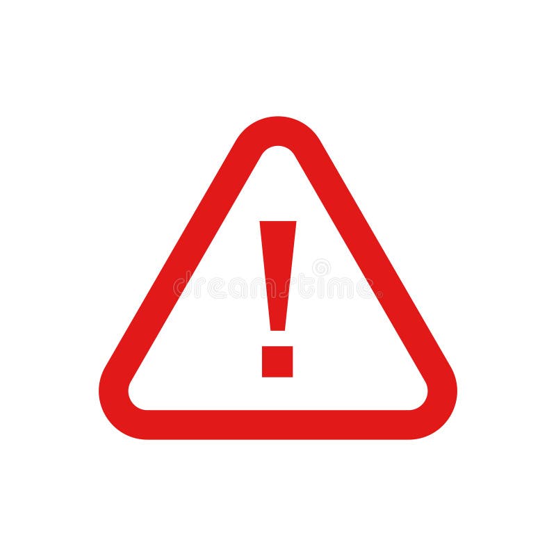 Attention Sign with Exclamation Mark Icon in Flat Style. Error Vector ...