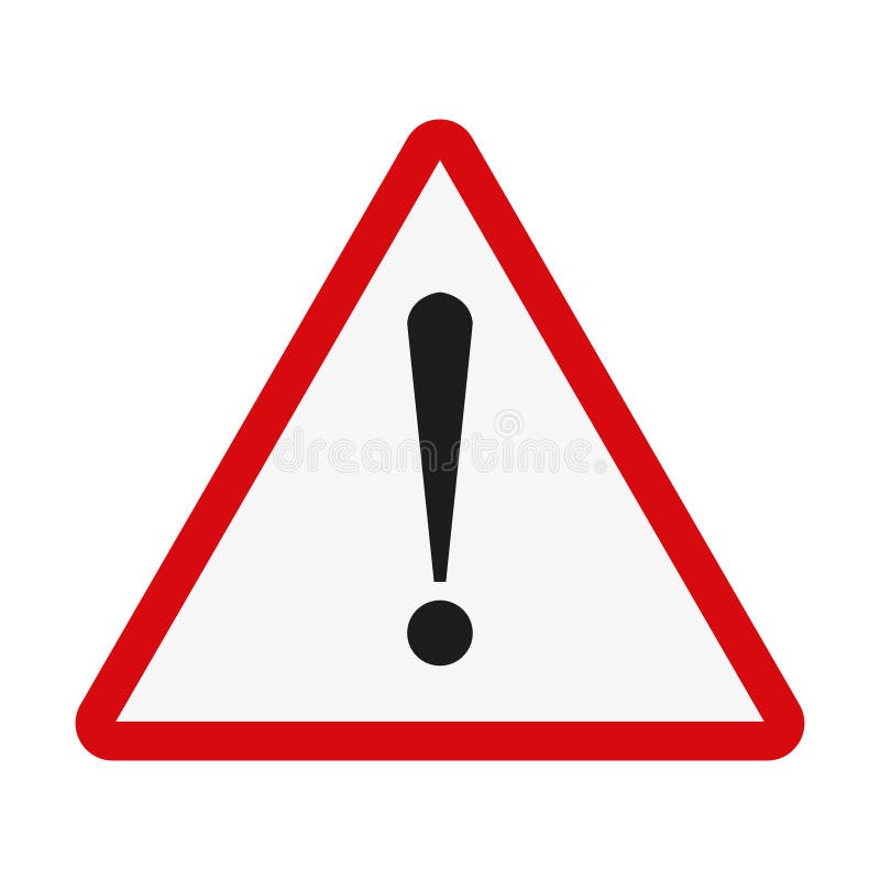 Attention Sign. Exclamation Point on a White Background Stock ...