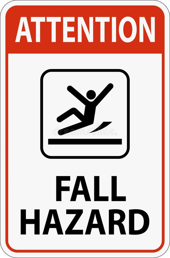 Attention Sign, Fall Hazard Stock Vector - Illustration of attention ...