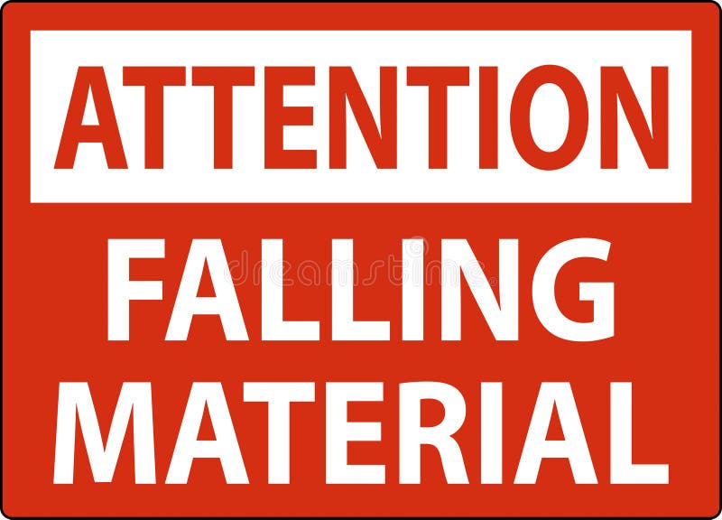 Attention Sign Falling Material Stock Vector - Illustration of repairing, helmet: 307280955