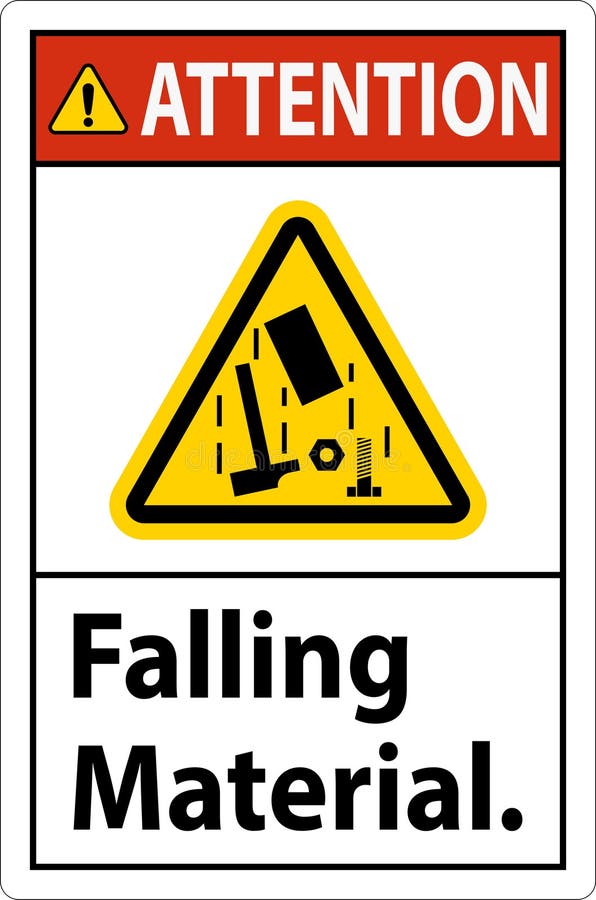 Attention Sign, Falling Material Stock Vector - Illustration of beware ...