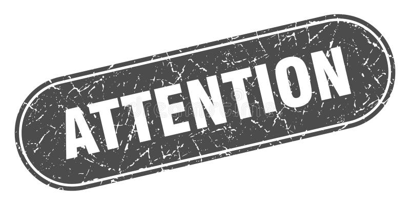 Attention Sign. Attention Grunge Stamp Stock Vector - Illustration of ...