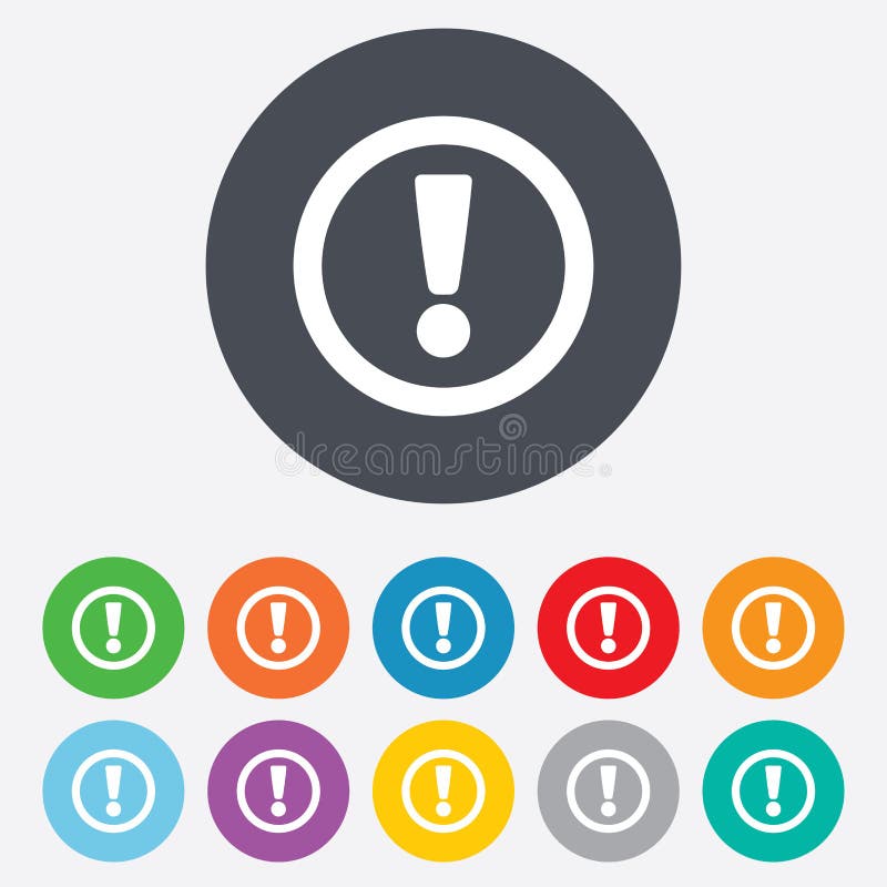 Attention Sign Icon. Exclamation Mark Stock Illustration - Illustration ...