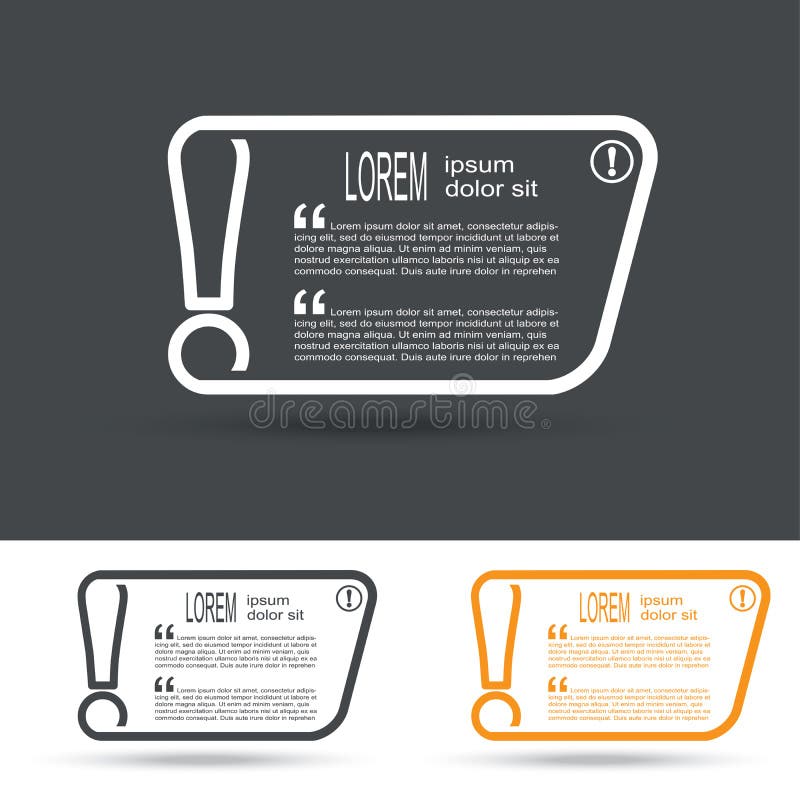 Attention Sign Icon with Paper Frame for Your Text. Stock Vector ...