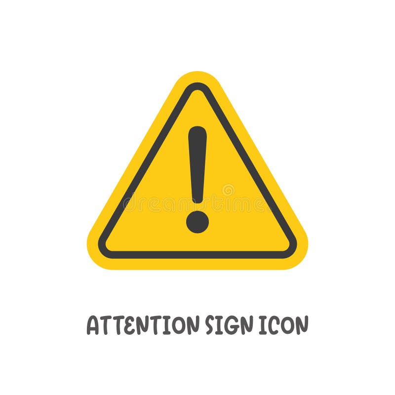 Attention Sign Icon Simple Flat Style Vector Illustration Stock Vector ...