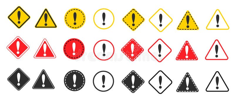 Attention Sign Icon. Warning Icon Stock Illustration - Illustration of ...