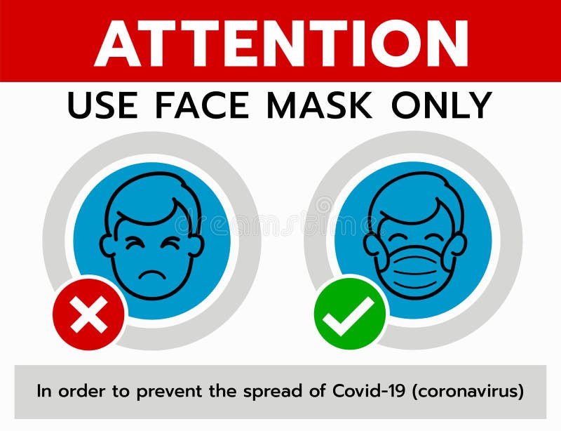 Wear Safety Mask Logo,wear Face Mask Stop Coronavirus Preventive ...