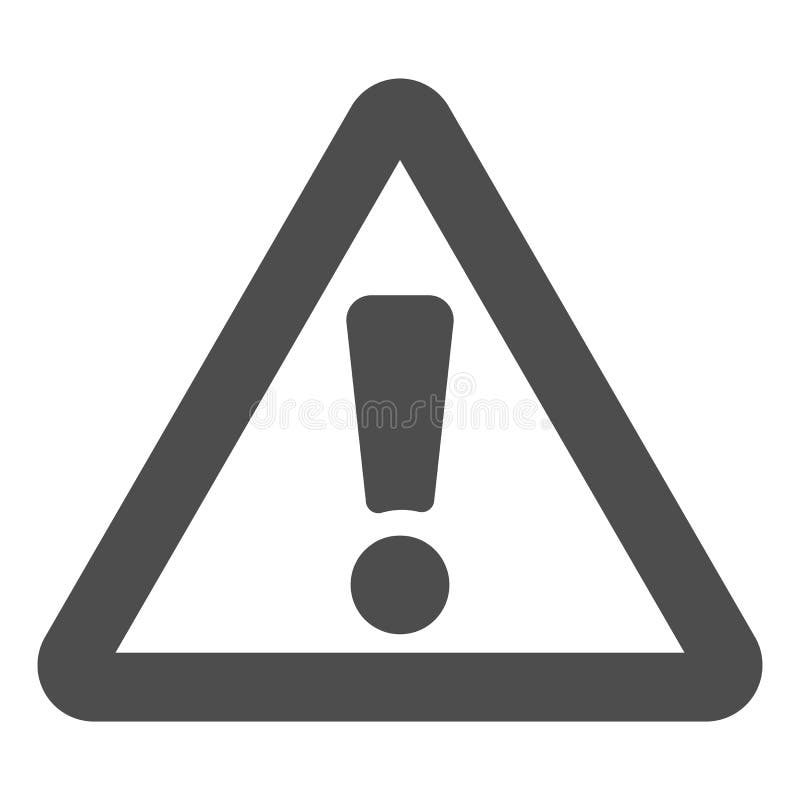 Attention Solid Icon. Exclamation, Hazard Danger, Warning in Triangle ...