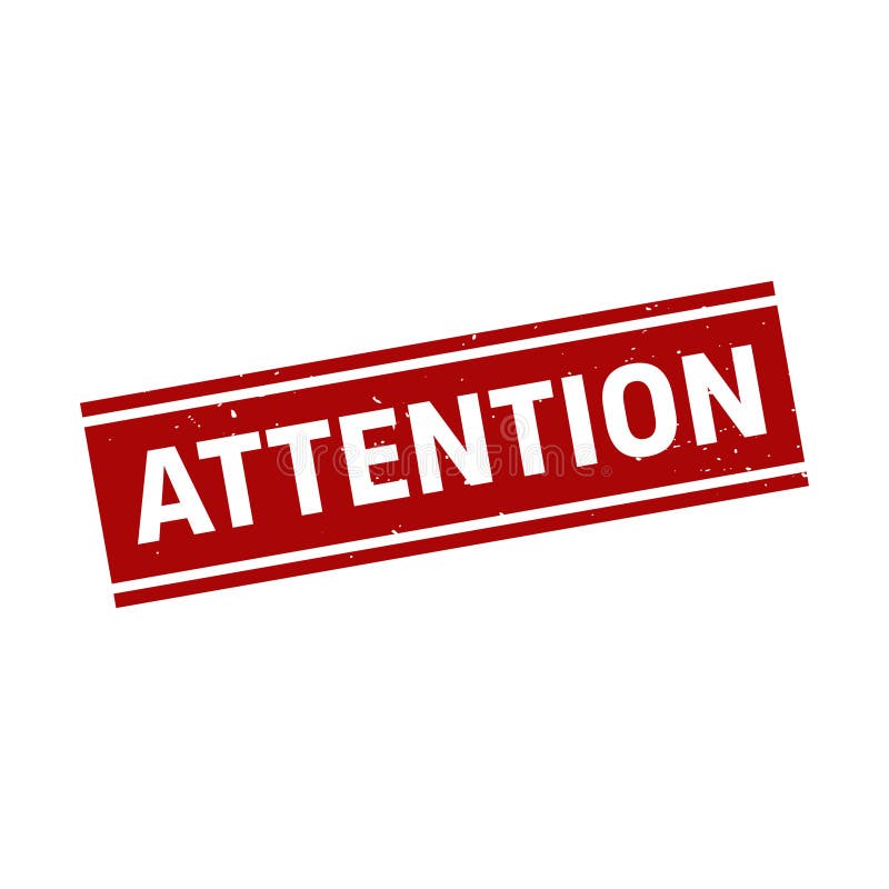 Attention Stamp, Attention Grunge Square Sign Stock Vector ...