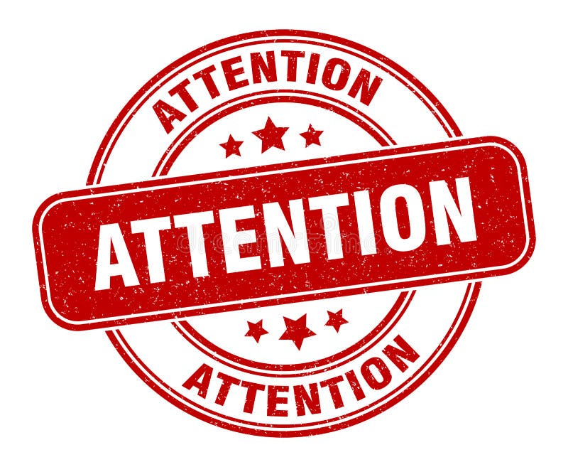 Attention Stamp. Attention Round Grunge Sign Stock Vector ...