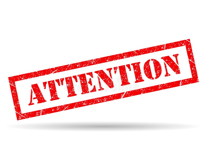 Attention Stamp Symbol Shadow, Label Sticker Sign Button, Text Banner ...
