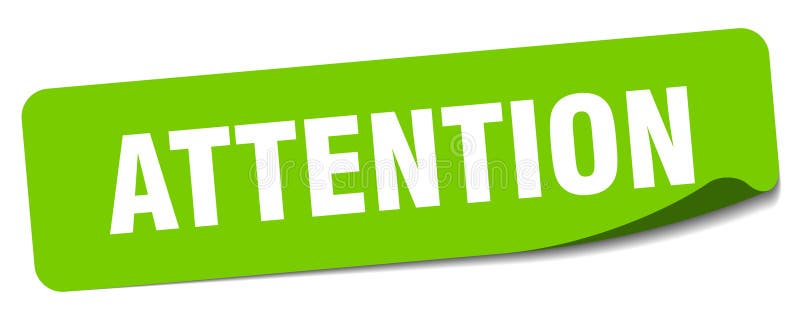 Attention Sticker, Have To Wear Mask. Vector Sticker Stock Vector ...