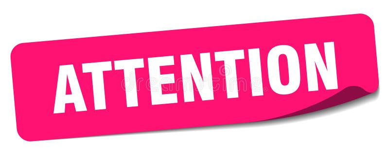 Attention Sticker, Have To Wear Mask. Vector Sticker Stock Vector ...