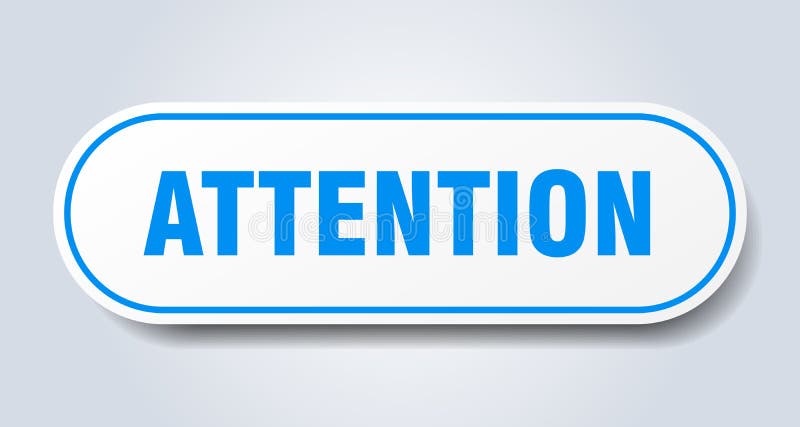 Attention sticker. stock vector. Illustration of square - 153271996