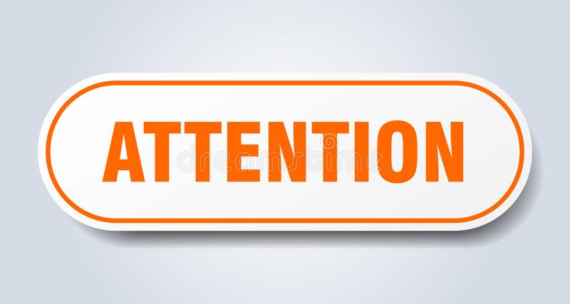 Attention sticker. stock vector. Illustration of paper - 153371663