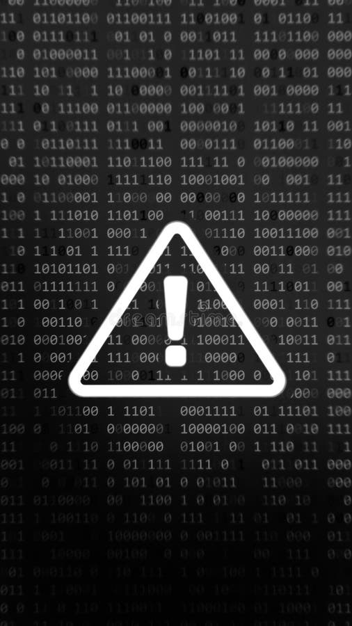 Attention Symbol Made with Binary Code. Danger Sign Stock Image - Image ...