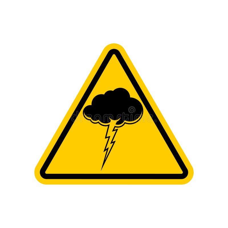 Cloud and Lightning Symbol. Thunderstorm Sign Stock Vector ...