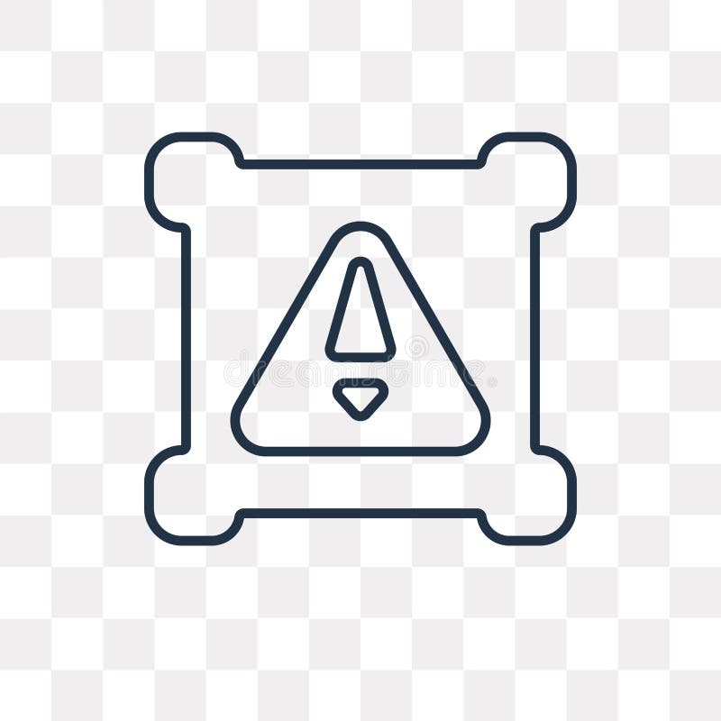 Attention Vector Icon Isolated On Transparent Background, Linear Stock ...
