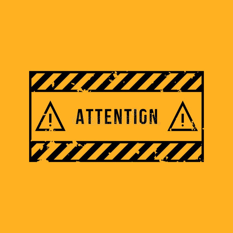 Attention Vector Sign. Vector Icons Stock Vector - Illustration of stop ...