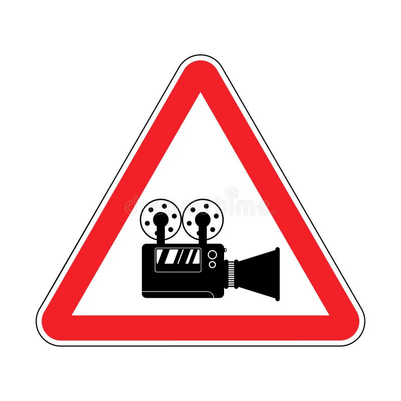 Attention Video Filming. Caution Video Fixing Stock Vector ...