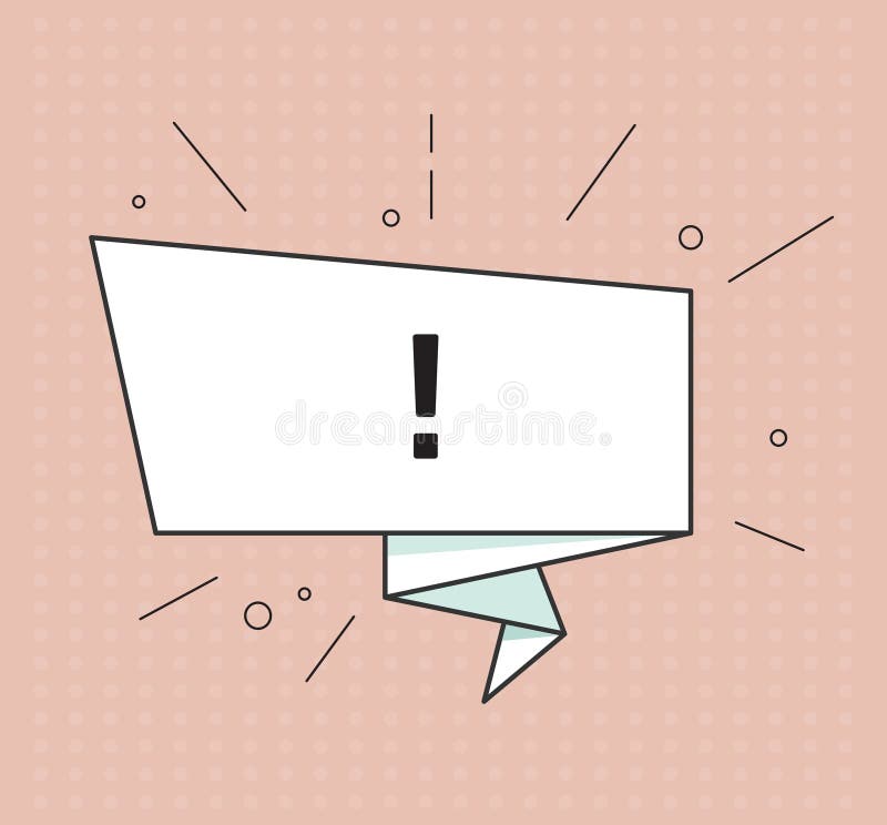 Attention or Warning Banner. Retro Comic Style. Vector Illustration ...