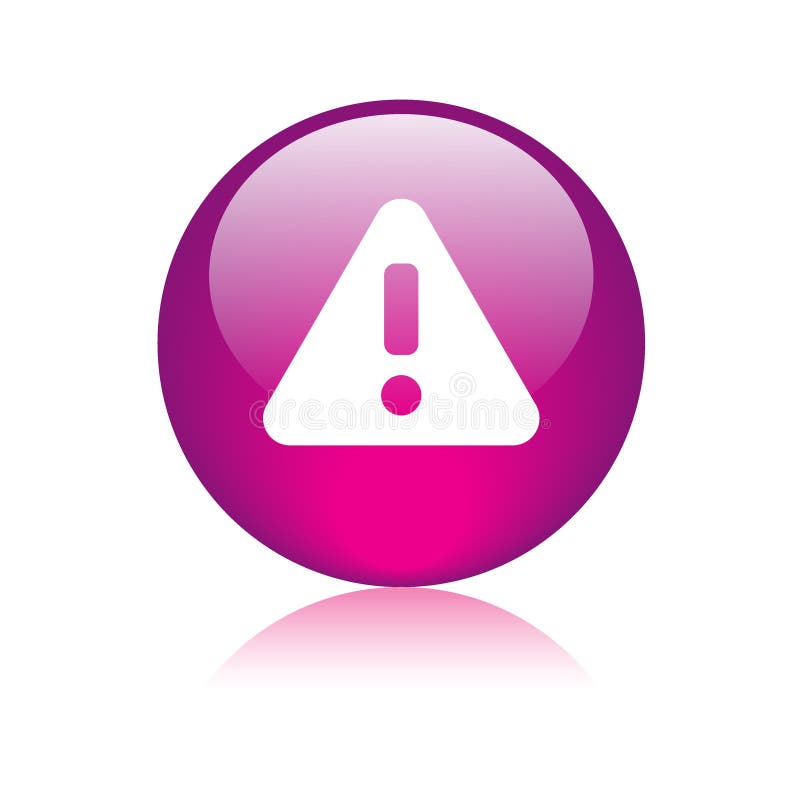 Attention / Warning Icon Web Button Stock Vector - Illustration of ...