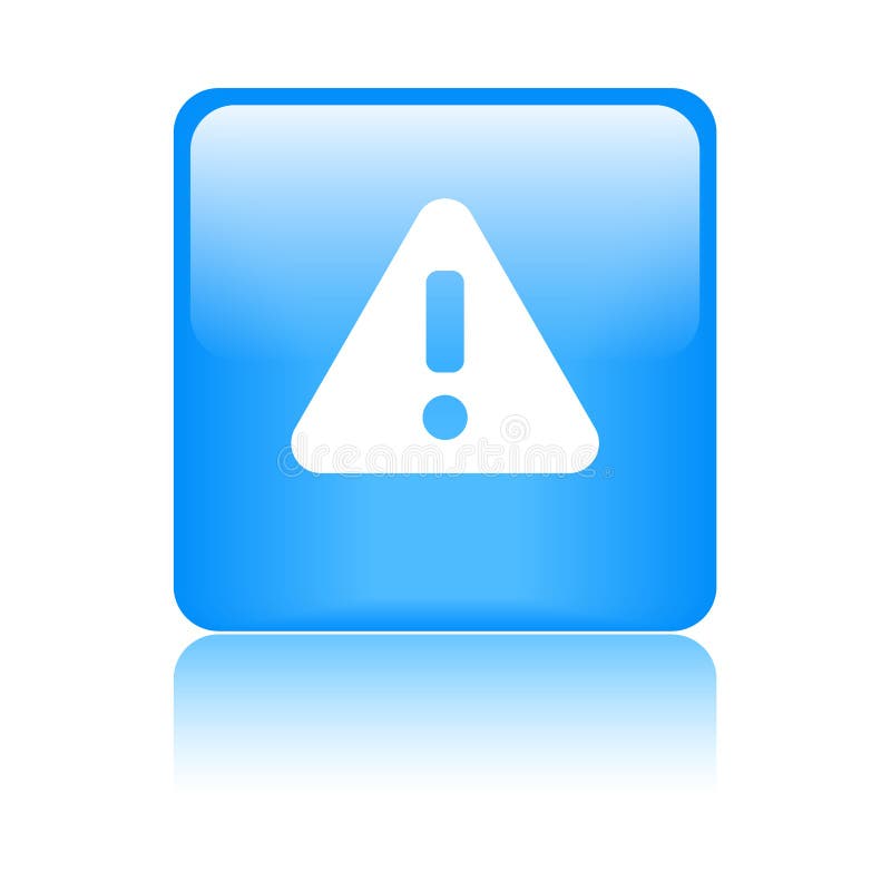 Attention / Warning Icon Web Button Stock Vector - Illustration of ...