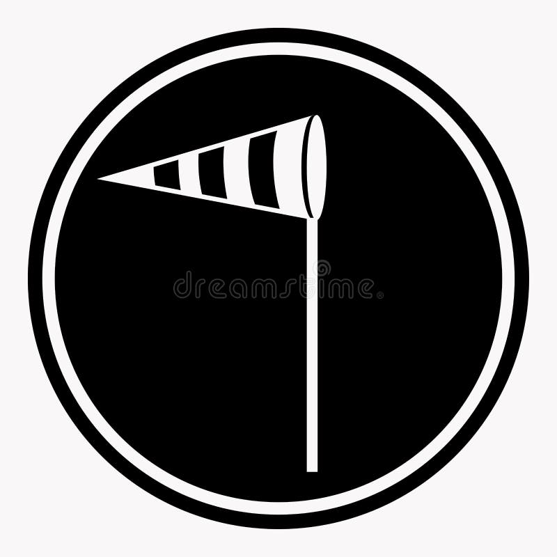 Attention Wind Caution Sign Crosswind Vector Isolated Danger Warning ...