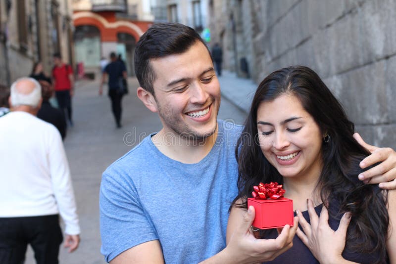 Attentive Boyfriend Taking Care of His Girlfriend Stock Image - Image ...