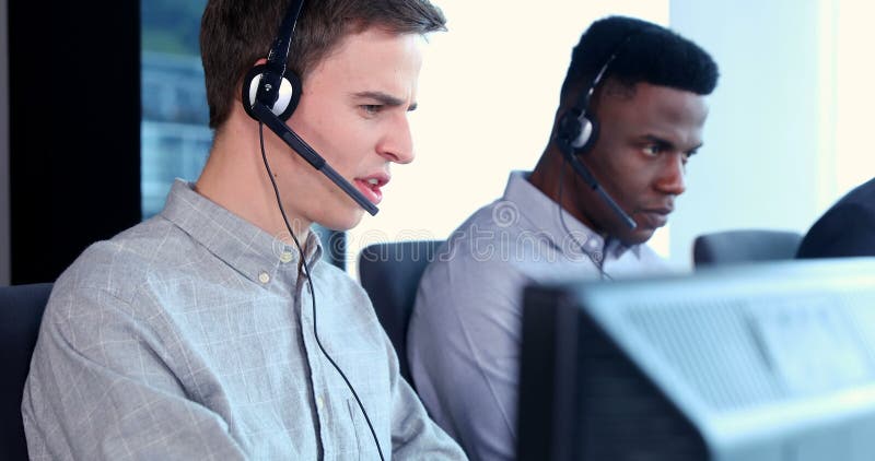 Customer Service Executives Working at Office 4k Stock Video - Video of ...