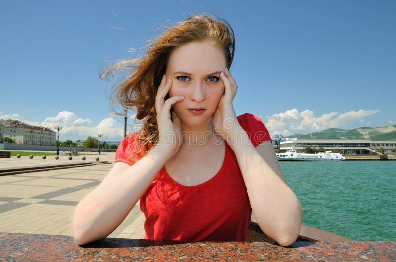 Attentive look of the girl stock photo. Image of blond - 14771150