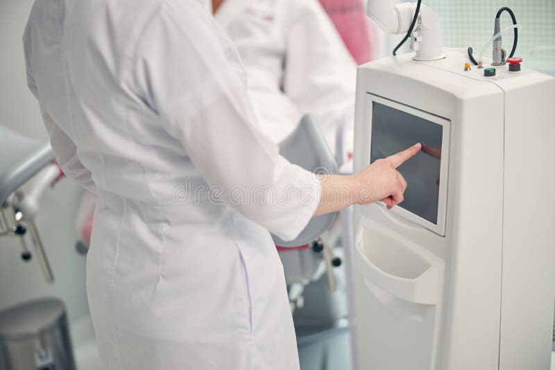 Close Up of Medical Worker Consulting Her Patient Stock Image - Image ...