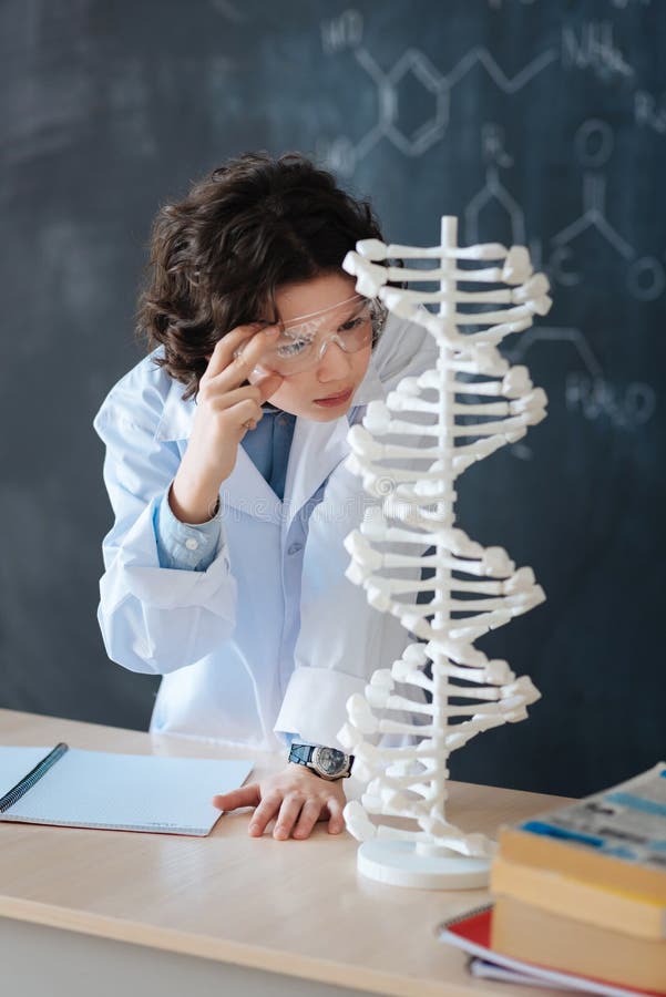 Attentive Pupil Having Science Lesson in the Laboratory Stock Image ...