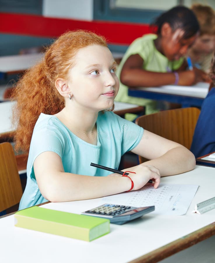 Attentive Student In Primary School Stock Image - Image of students ...