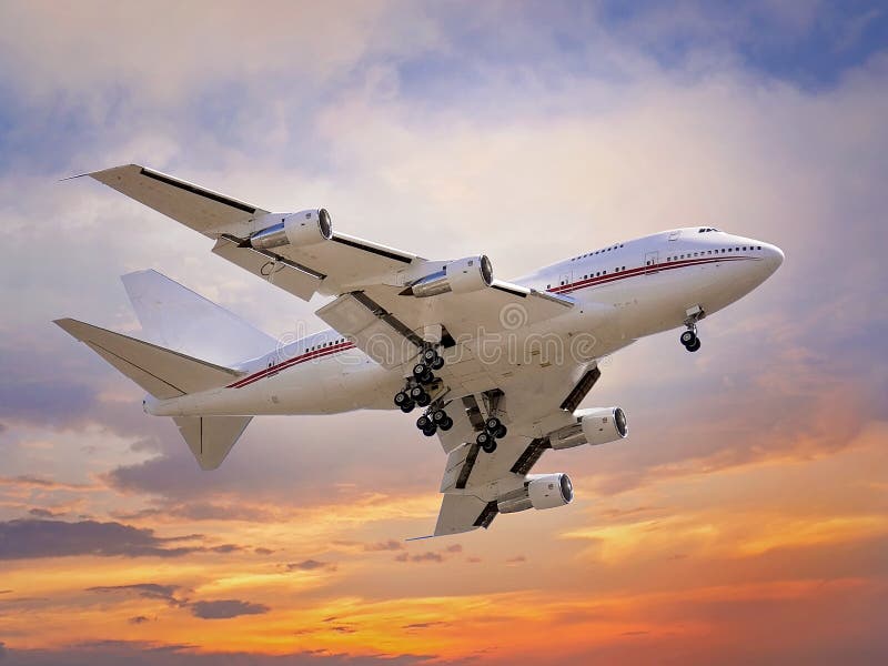 Atterraggio di aeroplano immagine stock. Immagine di aeroplano - 69011943