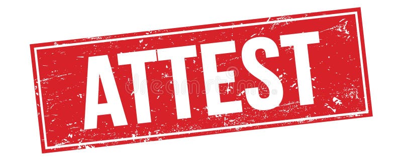 ATTEST Text on Black Green Vintage Lines Stamp Stock Illustration ...