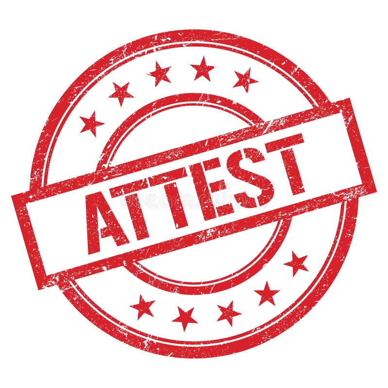 ATTEST Text on Black Green Vintage Lines Stamp Stock Illustration ...