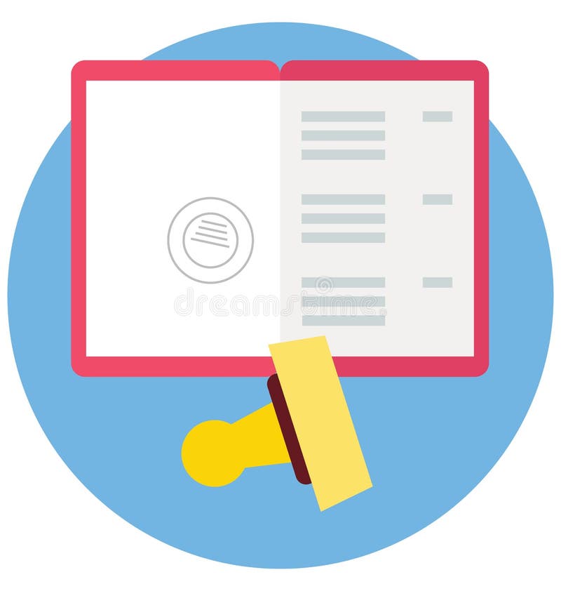 Attestation Color Isolated Vector Icon that Can Be Easily Modified or ...