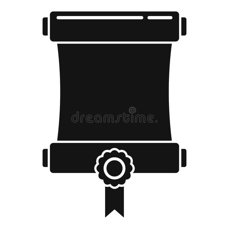 Attestation Roll Diploma Icon, Simple Style Stock Vector - Illustration ...